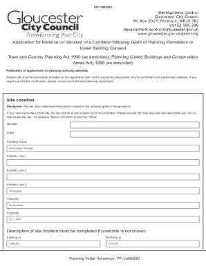 Fillable Online Planning Applications - Gloucester City Council Fax Email Print - pdfFiller