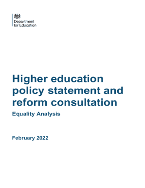 Fillable Online consult education gov Higher education policy statement ...
