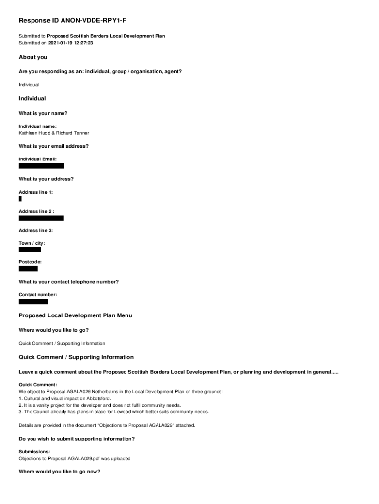 Fillable Online Objections to Proposal AGALA029 Fax Email Print - pdfFiller