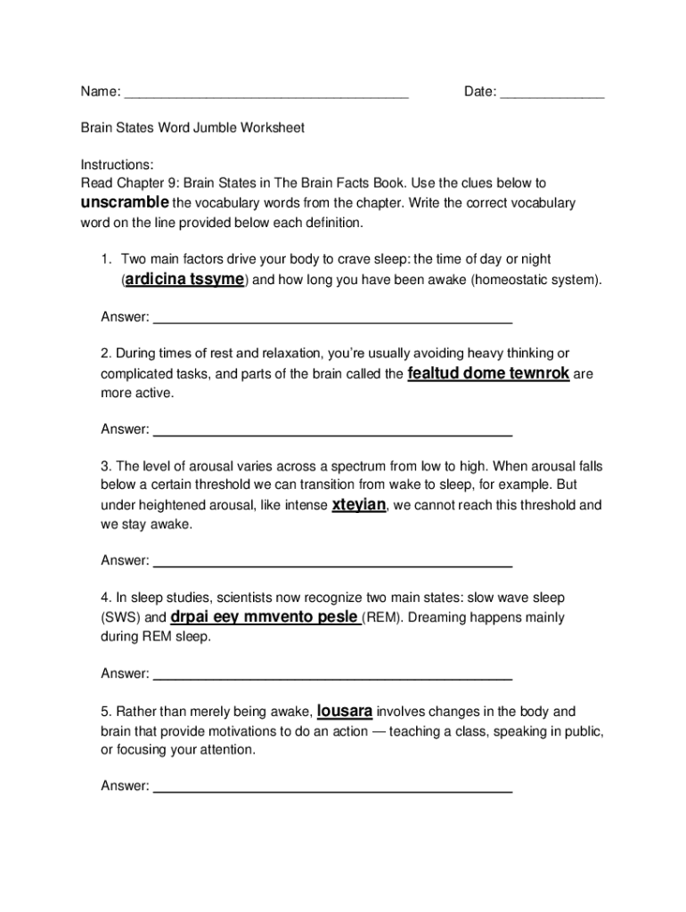 Cluenus Unscrambled - Fill Online, Printable, Fillable, Blank | pdfFiller