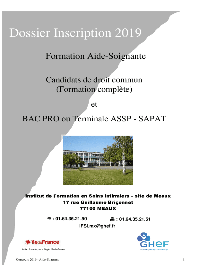 Remplissable En Ligne 1 DOSSIER D'INSCRIPTION AUX EPREUVES DE ... Fax ...