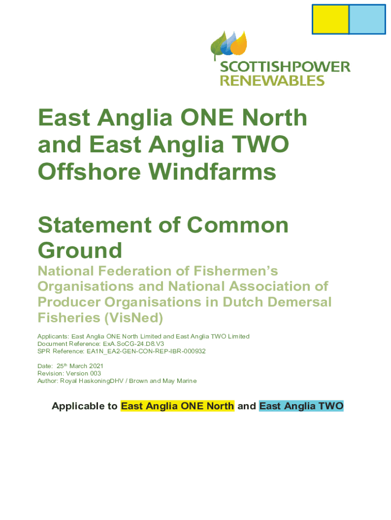 Fillable Online infrastructure planninginspectorate gov ExA.SoCG-24.D8.V3 EA1N EA2 Final ...