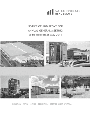 Fillable Online NOTICE OF AND PROXY FOR Fax Email Print - pdfFiller