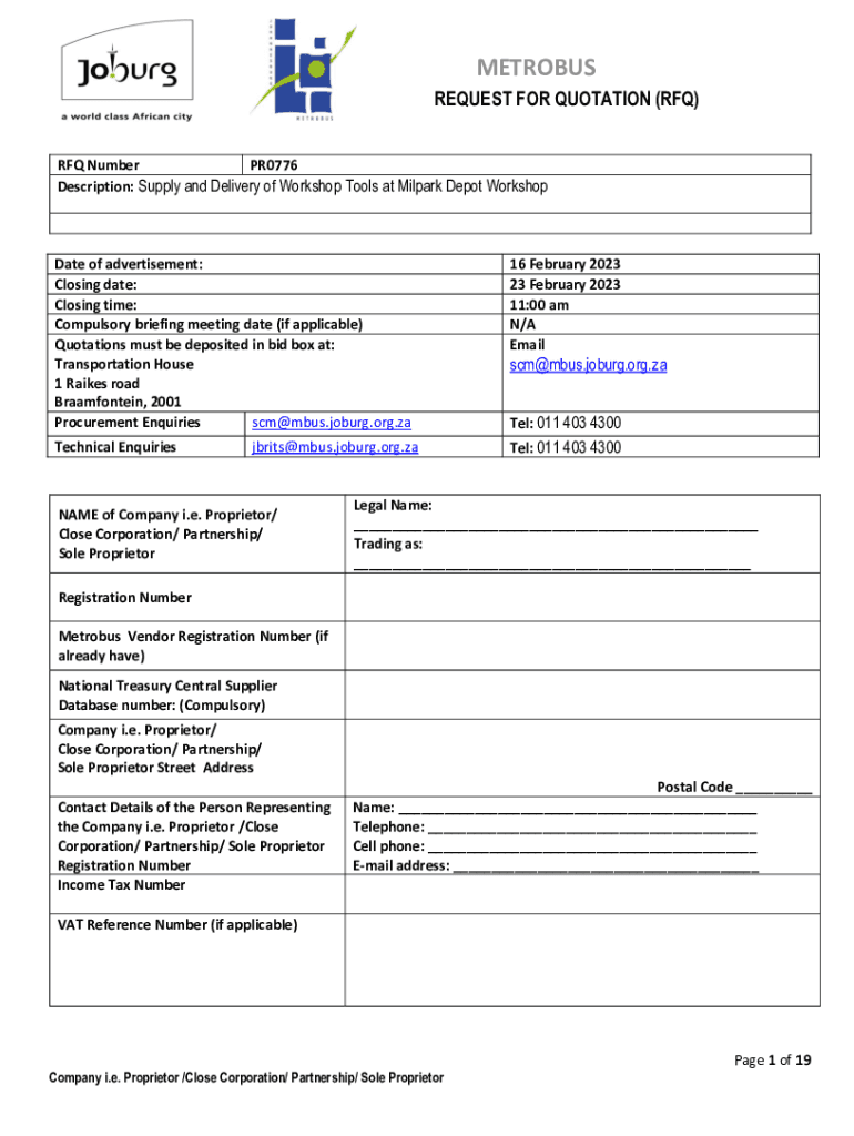 Fillable Online EPWP Program - Joburg Metro Bus - City of Johannesburg ...