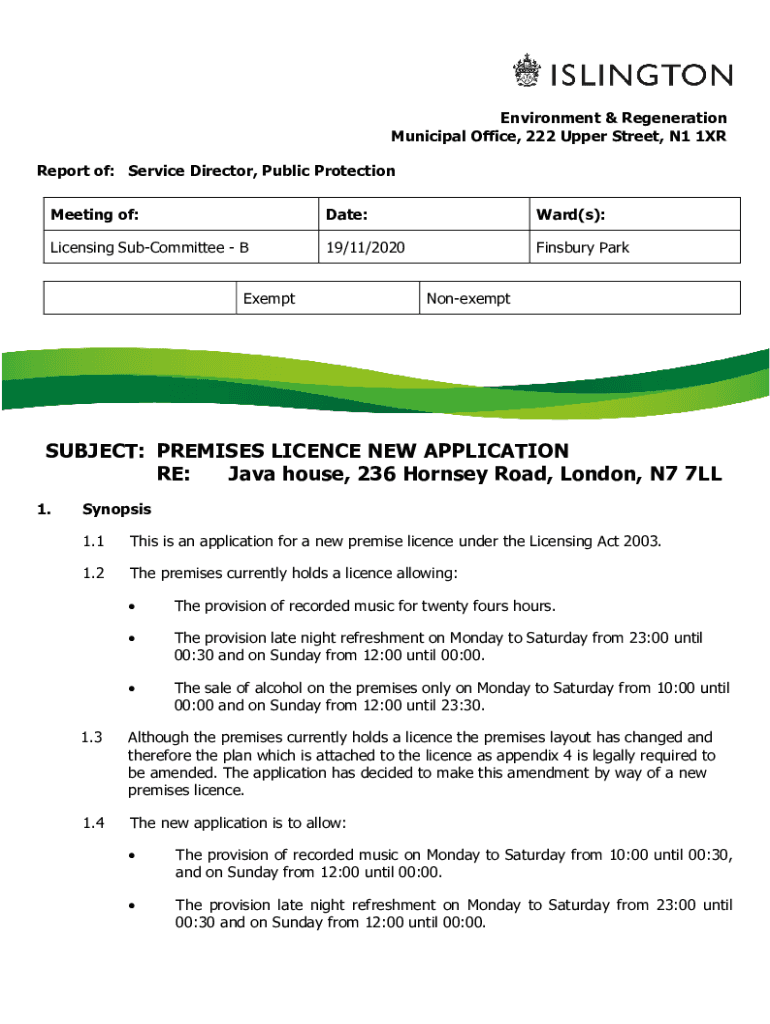 Fillable Online democracy islington gov Decision - King Square phase ...