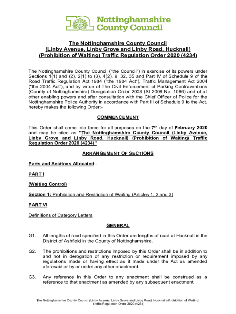 Fillable Online tro trafficpenaltytribunal gov The Nottinghamshire ...