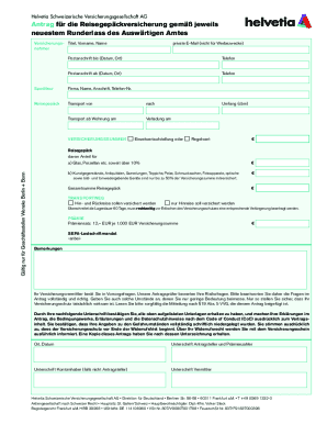 Ausfüllbar Online Helvetia Insurance Fax Email Drucken - pdfFiller