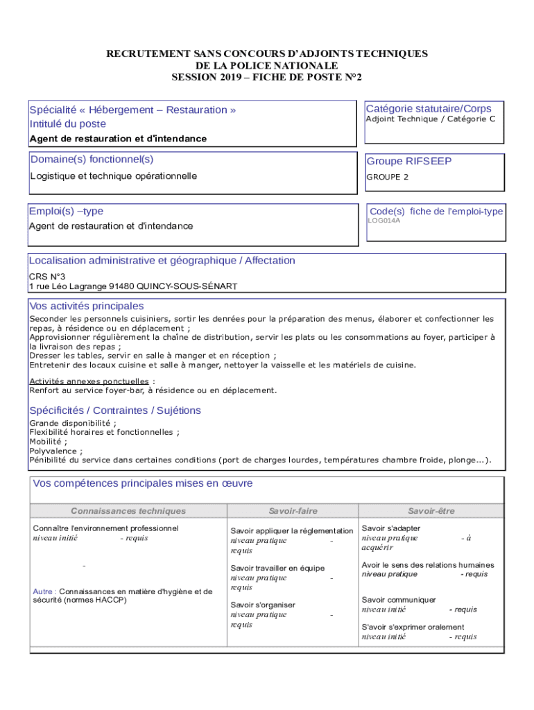 Remplissable En Ligne recrutement sans concours d'adjoints techniques de la ... Fax Email ...
