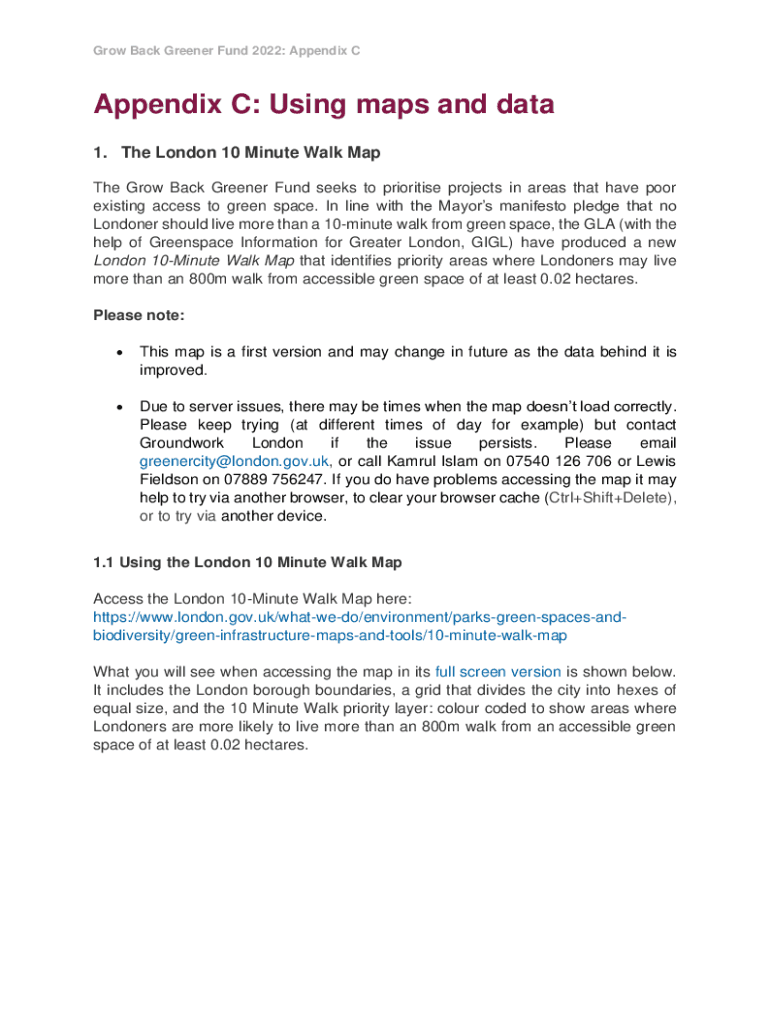 Fillable Online Appendix C: Using maps and data - Greater London ...