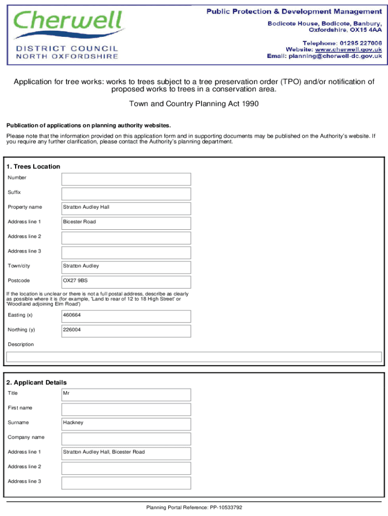 Fillable Online Stratton Audley Hall, Bicester Road Fax Email Print ...