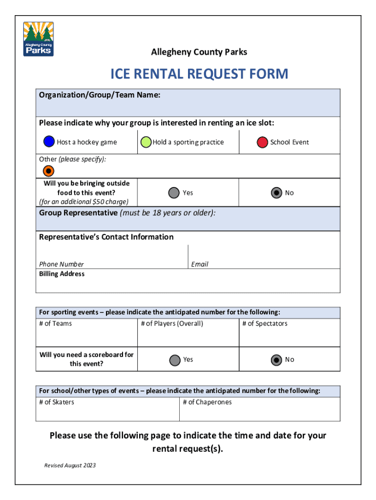 Fillable Online Venue Rental Inquiry Form Fax Email Print - pdfFiller