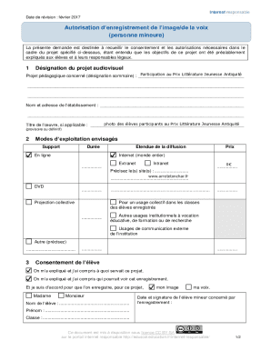 Remplissable En Ligne Autorisation-captation-image-mineur2017.pdf Fax ...