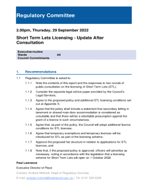 Fillable Online Short term let - Licence and permit applications Fax ...