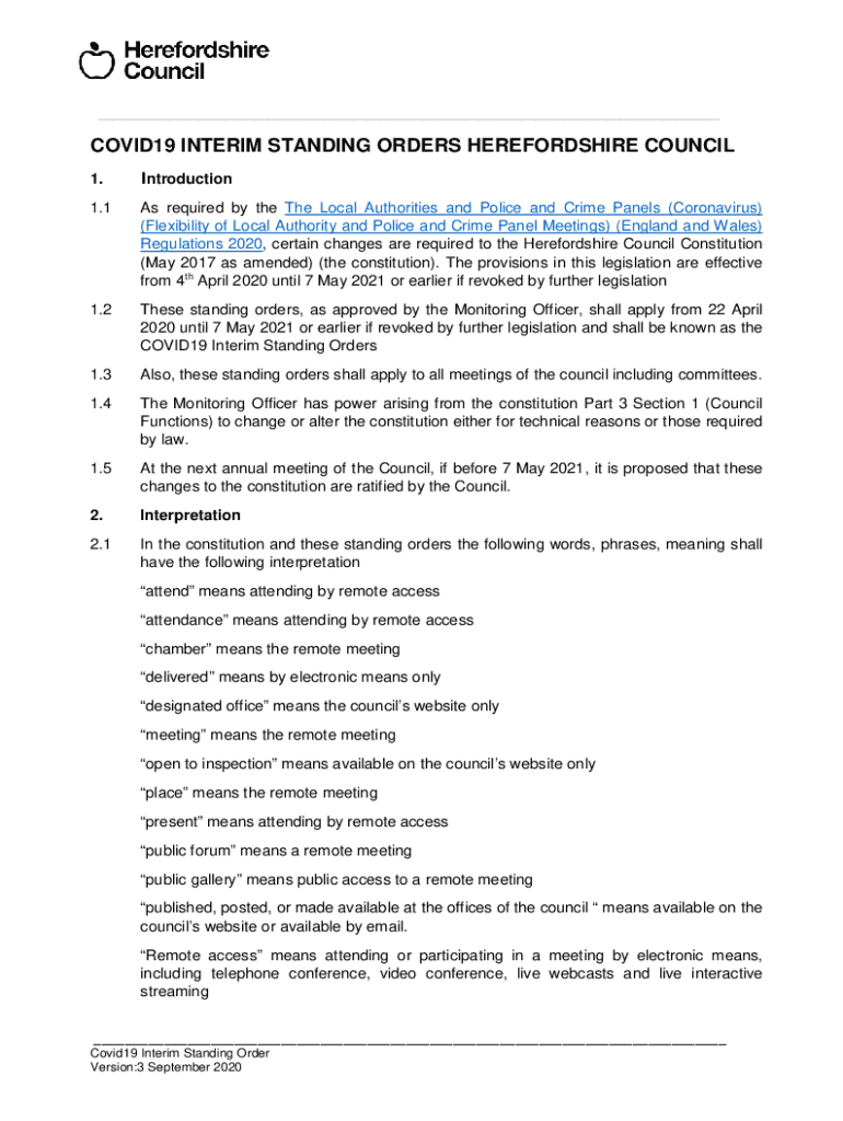 Fillable Online councillors herefordshire gov Appendix 1 A Briefing on the Local Authorities and ...