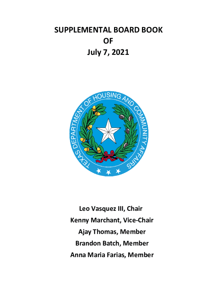 Fillable Online 20130221 TDHCA Board Book Fax Email Print - pdfFiller