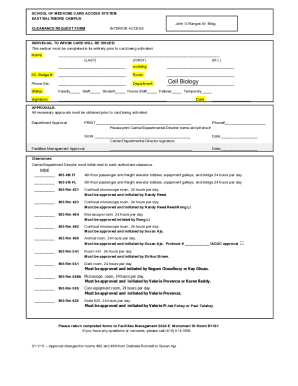 Fillable Online John G. Rangos, Sr. Building 855 N. Wolfe St. Access ...