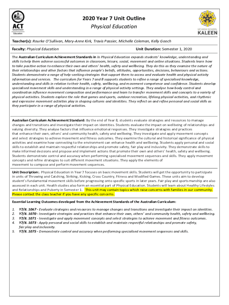 Fillable Online Teacher(s): Rourke OSullivan, Mary-Anne Kirk, Travis ...