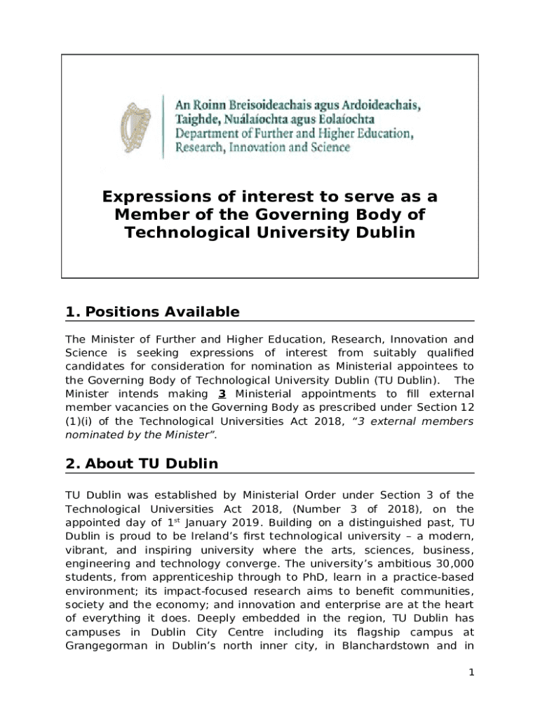 Expressions of interest sought for Governing Body ... Doc Template ...