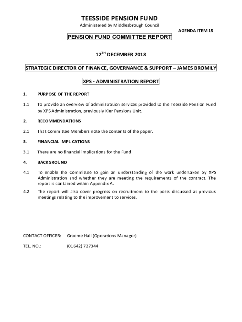 Fillable Online Section 7 :Teesside Pension Fund Statements of Account ...