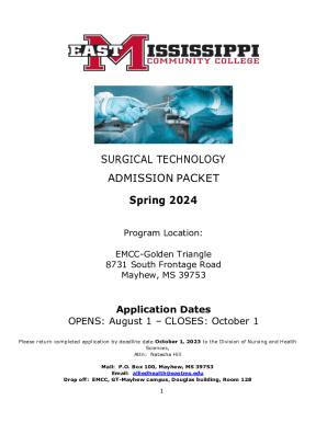 Fillable Online Surgical Services Program 2024-2025 Information Packet Fax Email Print - pdfFiller