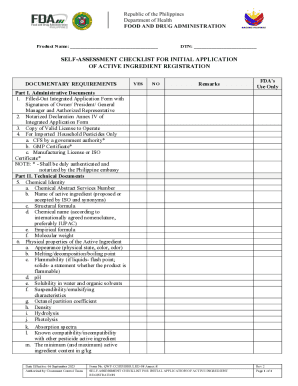 Fillable Online SELF-ASSESSMENT-CHECKLIST-INITIAL-APPLICATION- ... Fax ...
