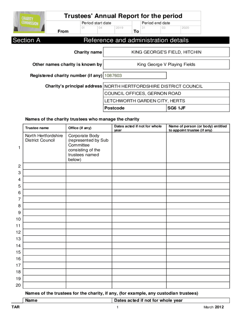 Scout Trustee Annual Report Template - Fill Online, Printable, Fillable ...