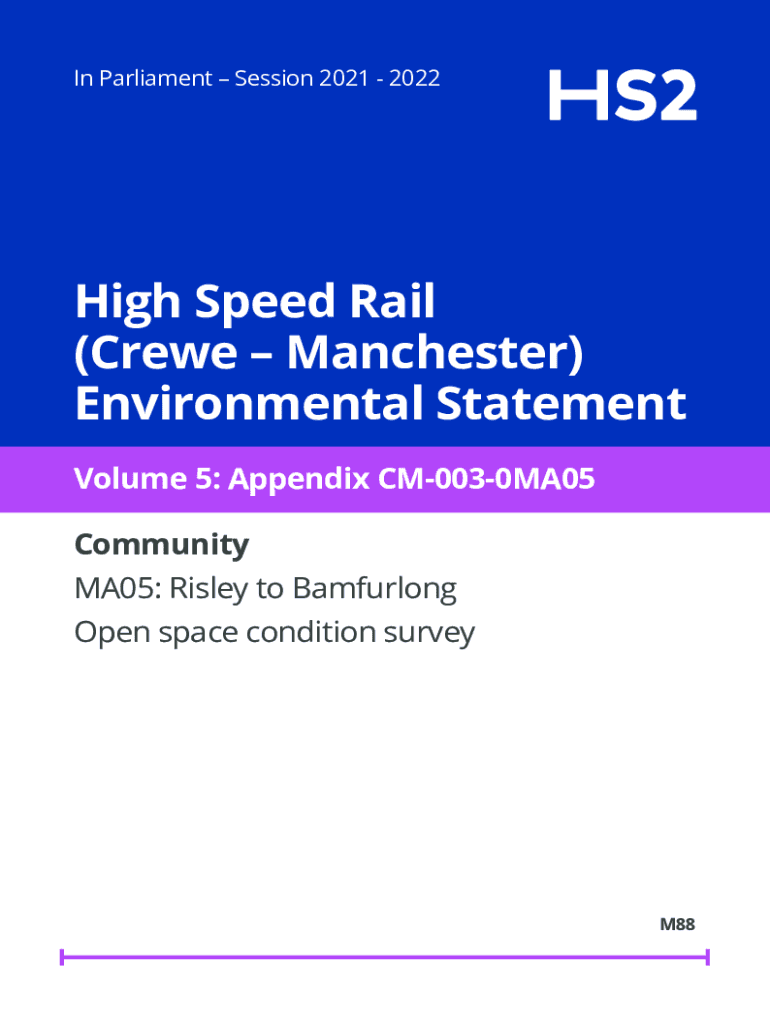 Fillable Online HS2 Environmental Statement Consultation Hybrid Bill ...