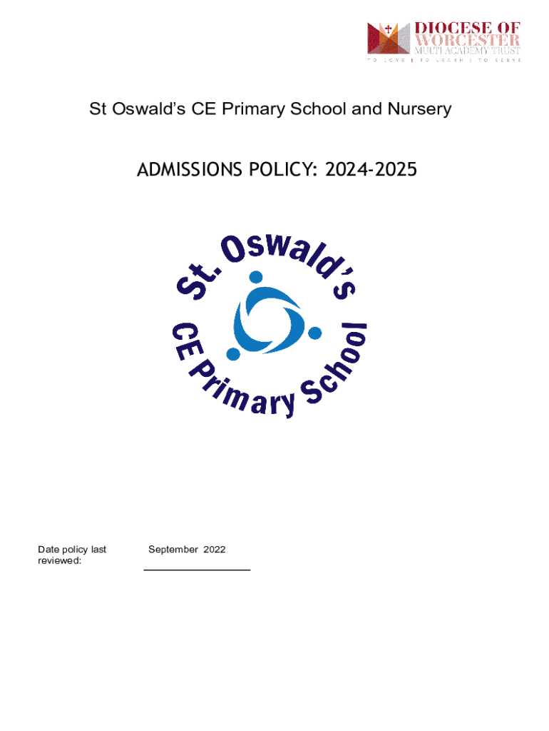 Fillable Online Admissions Policy 2024-2025.docx Fax Email Print - pdfFiller