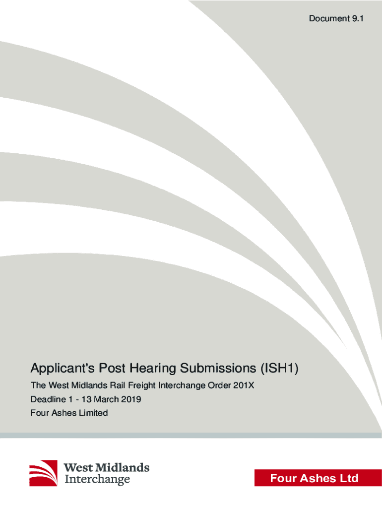 Fillable Online infrastructure planninginspectorate gov The West Midlands Rail Freight ...