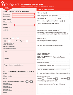 Fillable Online HOUSING EOI FORM Fax Email Print - pdfFiller