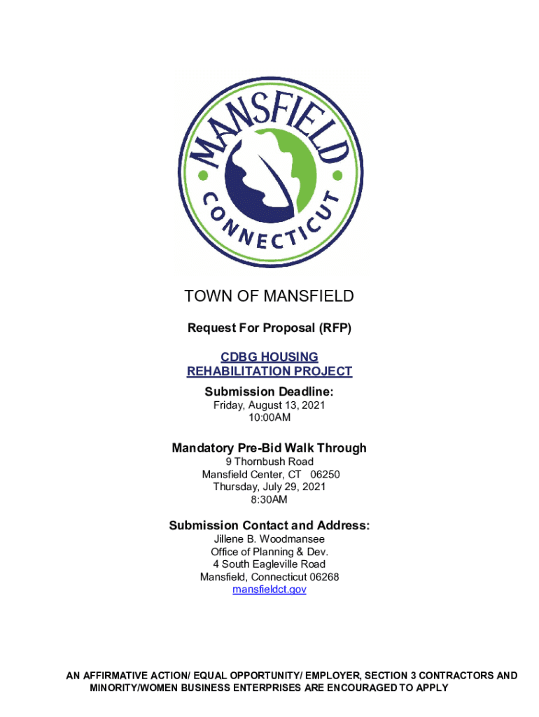 Fillable Online cdbg housing rehab program Bids, RFP & Government ...