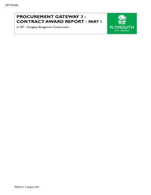 Fillable Online contract award report - part 1 - briefing note Fax ...