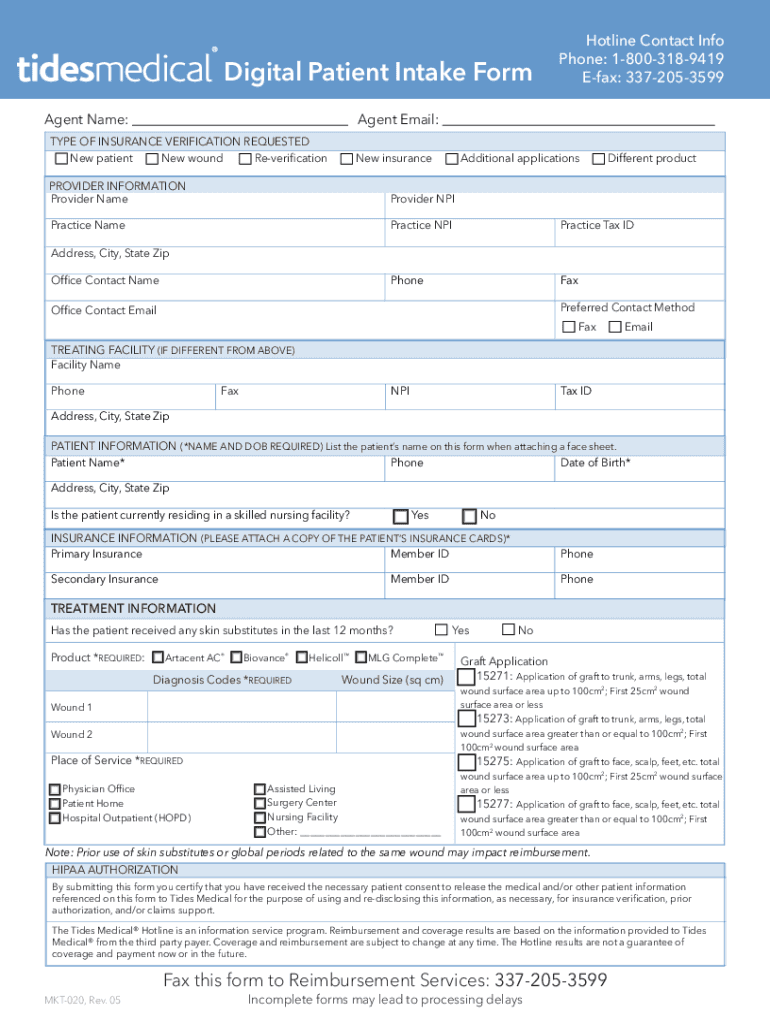 Fillable Online ADULT NEW PATIENT INTAKE FORM - Carolina Pines ENT Fax ...
