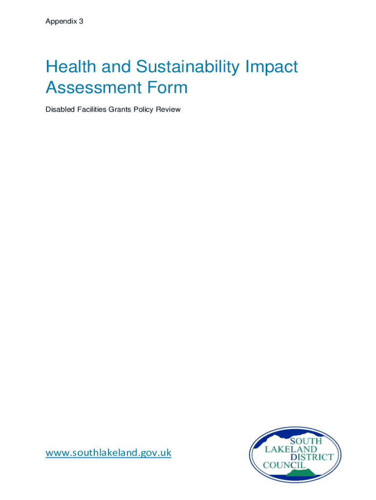 Fillable Online democracy southlakeland gov Disabled facilities grants (DFGs) for home ...