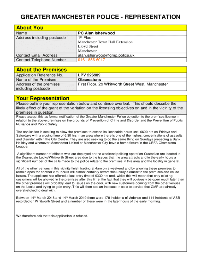 Fillable Online First Floor, 2b Whitworth Street West, Manchester Fax ...