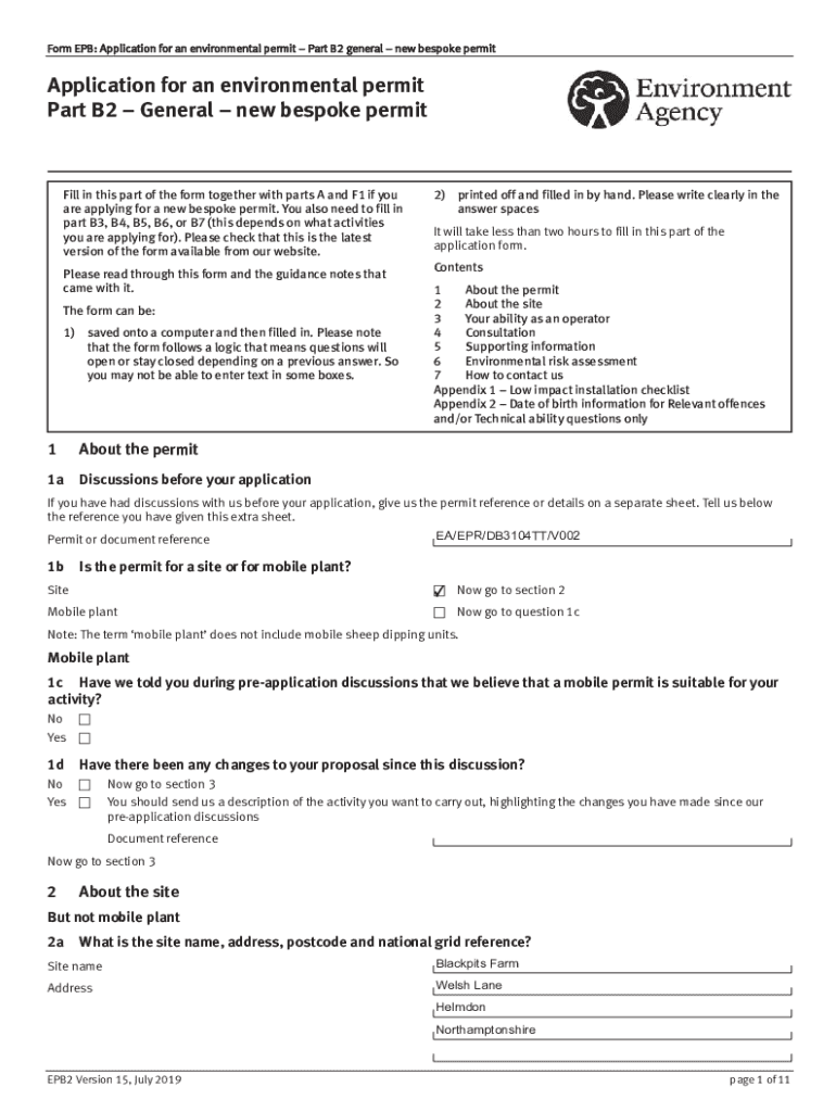 Fillable Online Application Bespoke - Form Part B2 - Original.pdf Fax Email Print - pdfFiller