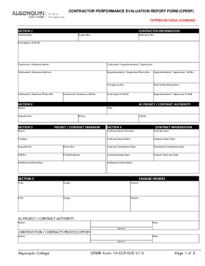 Fillable Online Contractor-Performance-Evaluation-Report-Form. ... Fax ...