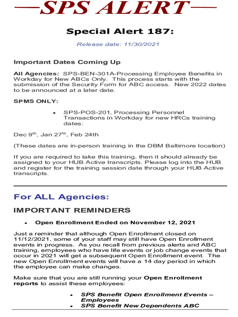 Fillable Online dbm maryland SPS Alert 122: HR, Timekeeping and Payroll ...