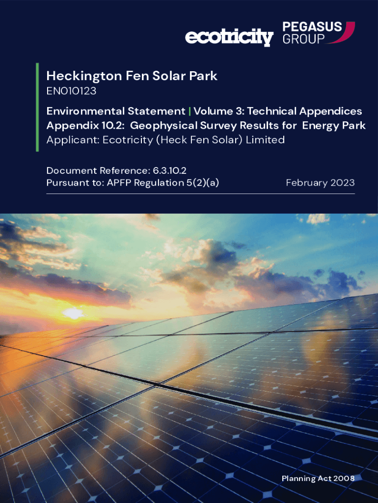 Fillable Online infrastructure planninginspectorate gov Heckington Fen ...