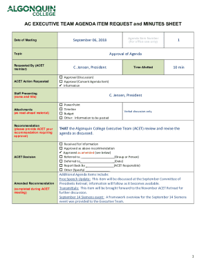 Fillable Online Additional Agenda items include: Fax Email Print ...