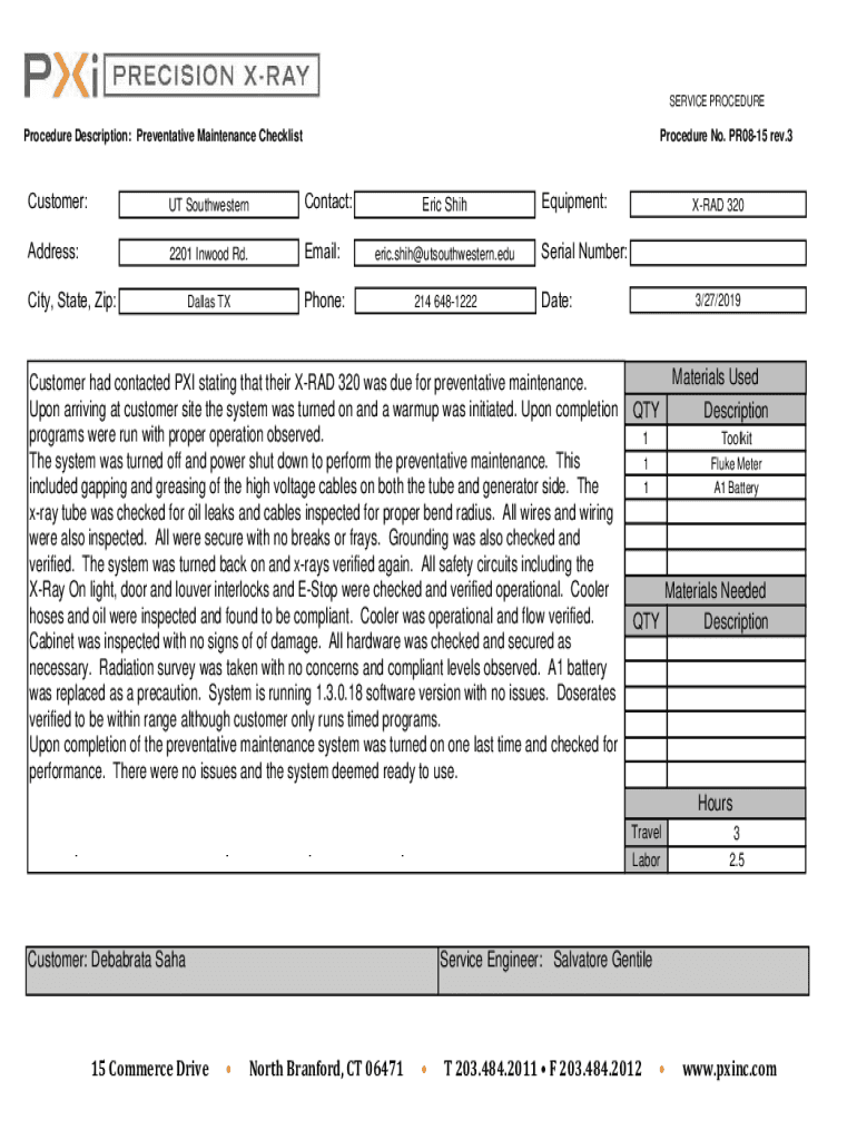 Fillable Online Preventative Maintenance Tech I - job at UT ...