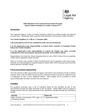 Fillable Online Legal Aid Agency2024 Standard Civil Contract ... Fax ...
