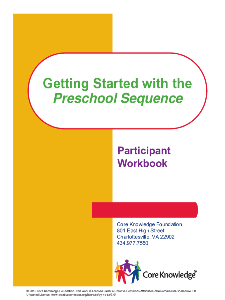 Fillable Online Getting Started with the Preschool Sequence Fax Email ...