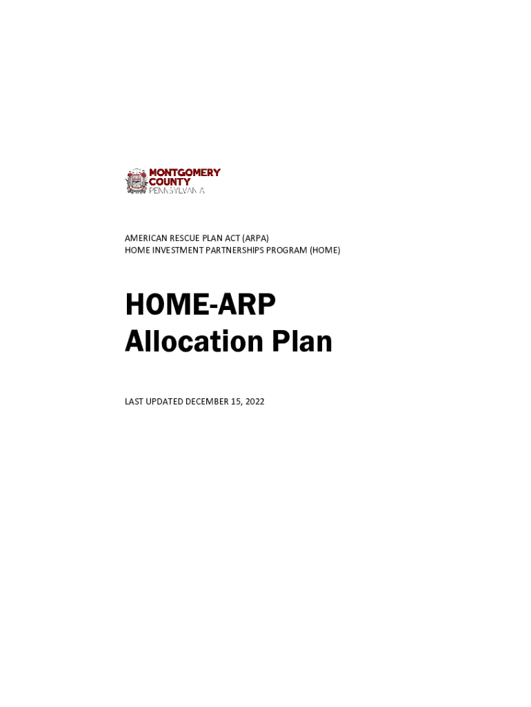 Fillable Online HOME-ARP Allocation Plan - PA Department of Community ...