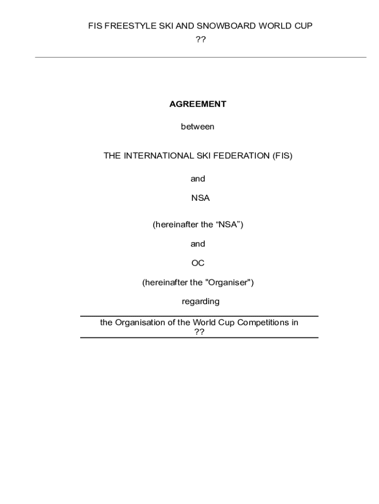 Fillable Online RULES FOR THE FIS CROSS-COUNTRY WORLD CUP STAGE ... Fax ...