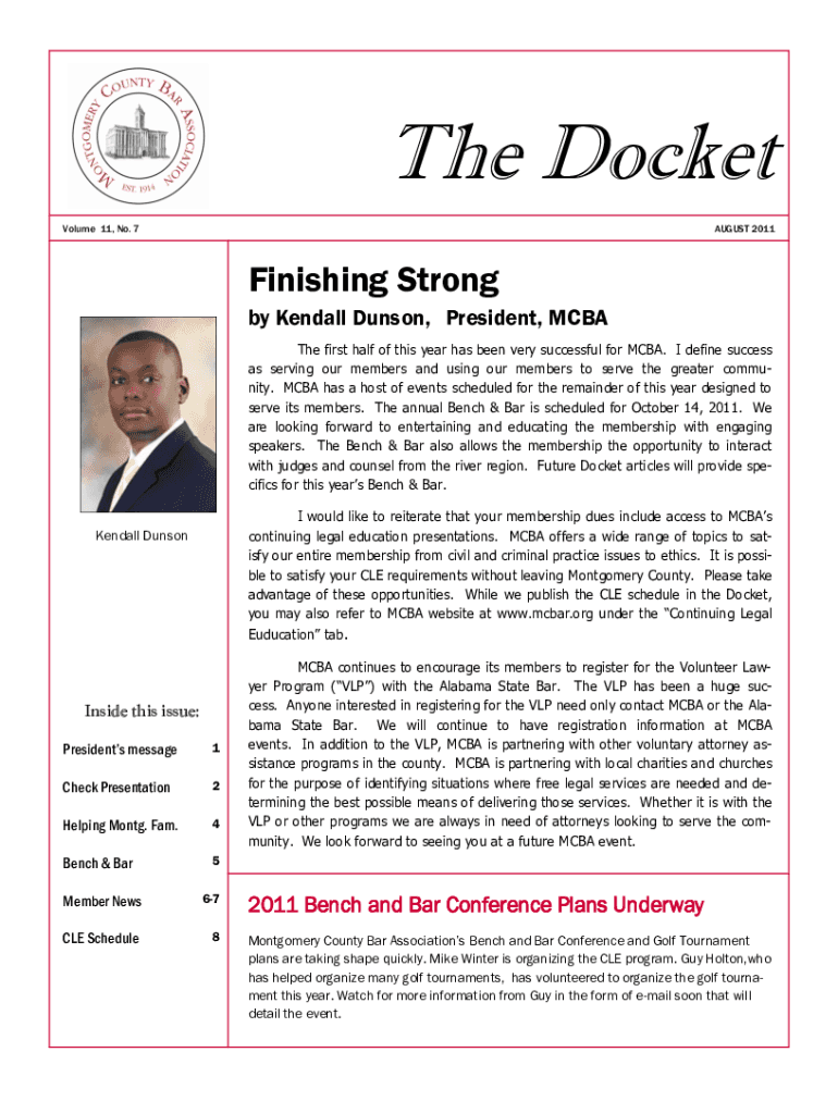 Fillable Online TH E DOCKET Fax Email Print - pdfFiller