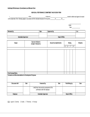 OPCR- IPCR Doc Template | pdfFiller