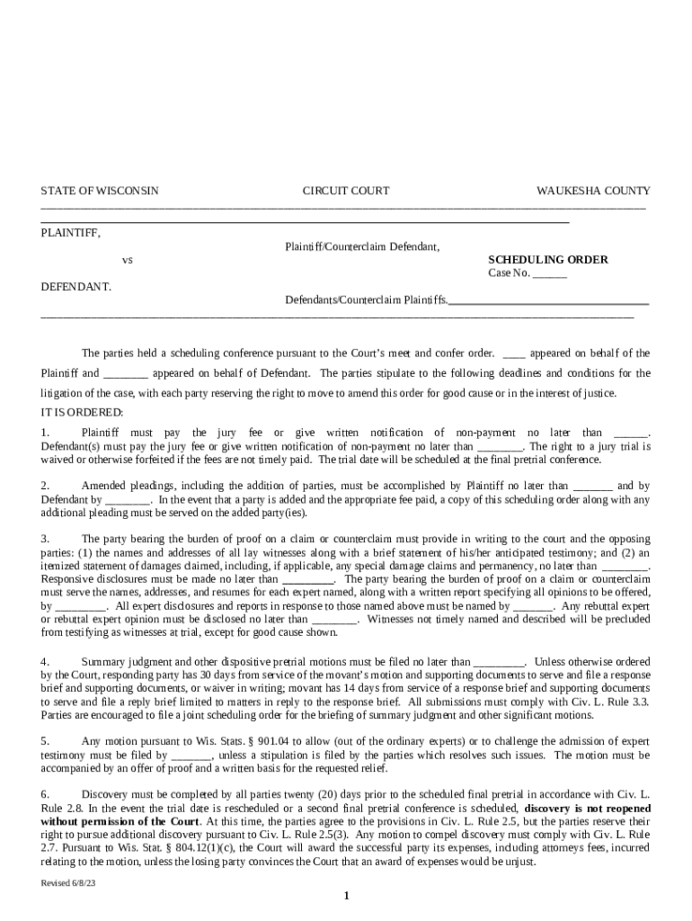 1 STATE OF WISCONSIN CIRCUIT COURT Doc Template | pdfFiller