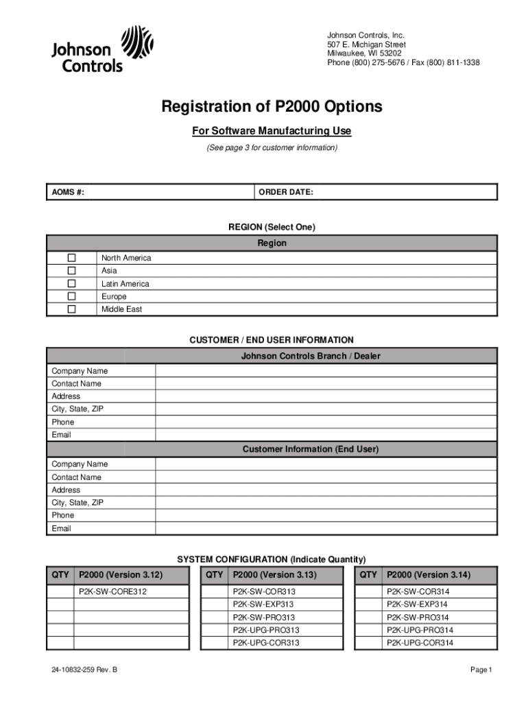 Fillable Online P2000 Registration Options Form Fax Email Print - pdfFiller