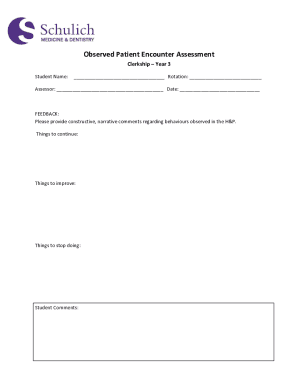 Fillable Online Feedback Quality Using an Observation Form - PMC Fax Email Print - pdfFiller